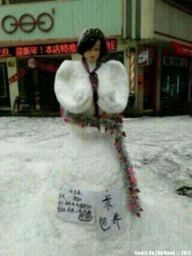 Funny Snowmen And X-rated Snow Creations From Around Yanghzou, China